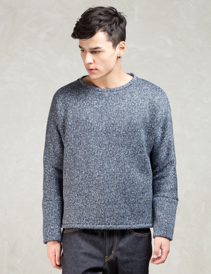 Minotaur - Navy Knit Fleece Crew Sweater | HBX - Globally Curated ...