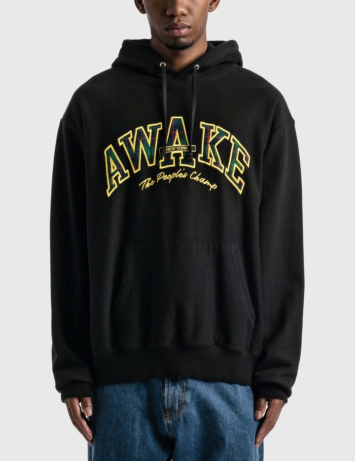 Awake NY - People's Champ Plaid Logo Hoodie | HBX - Globally Curated ...