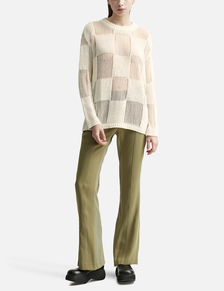 Open YY - PAPER YARN CHECKER BOARD PULLOVER | HBX