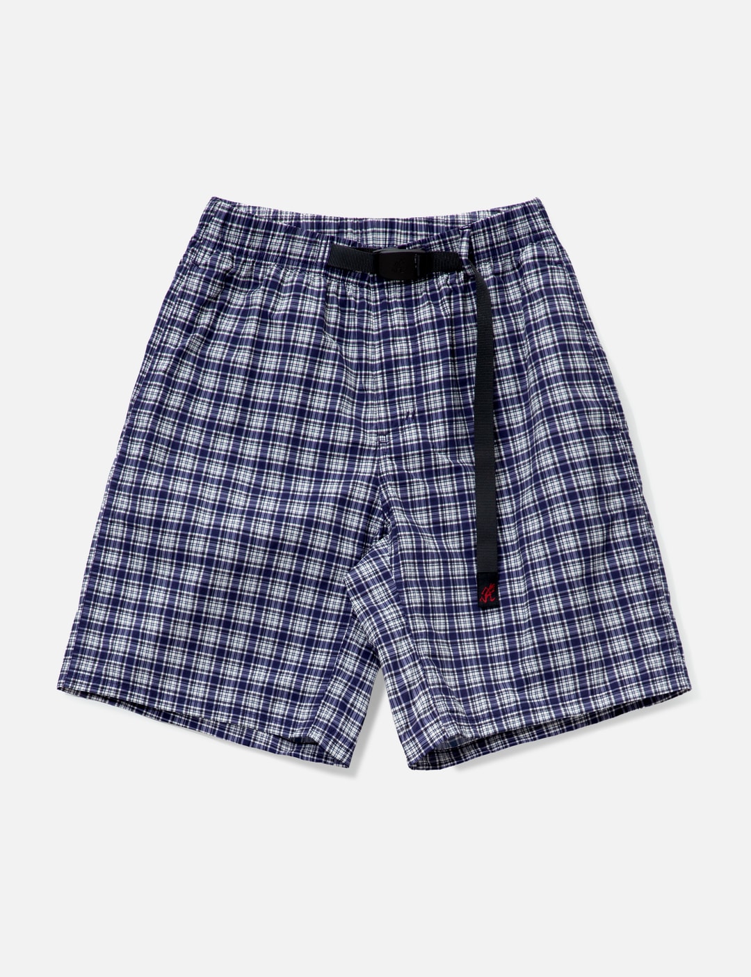 Gramicci Checkered Shell Short - Relaxed nylon shorts with buckled belt ...