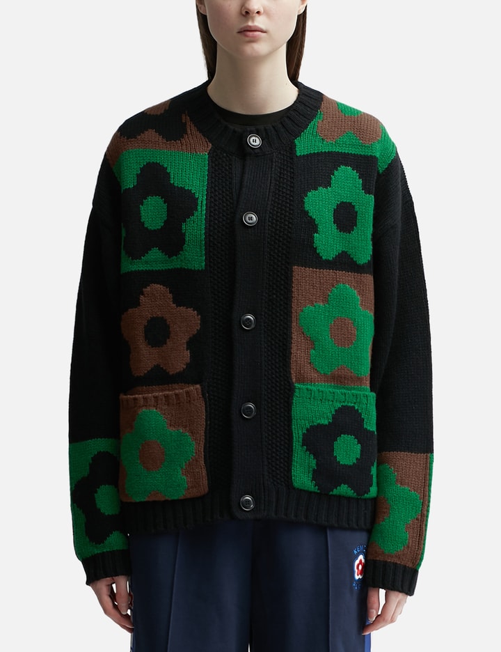 Kenzo - 'boke Flower Checkerboard' Cardigan | HBX - Globally Curated Fashion and Lifestyle by ...