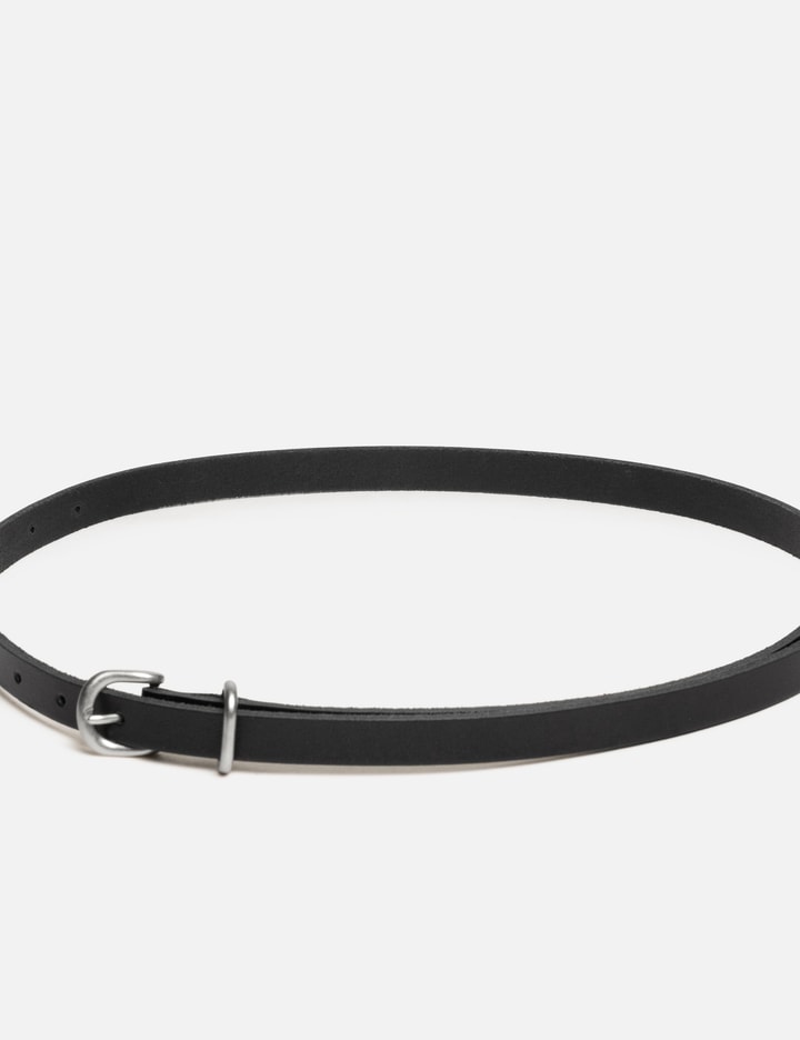 Hender Scheme Tail Belt - Black cowhide belt with metallic buckle, made ...