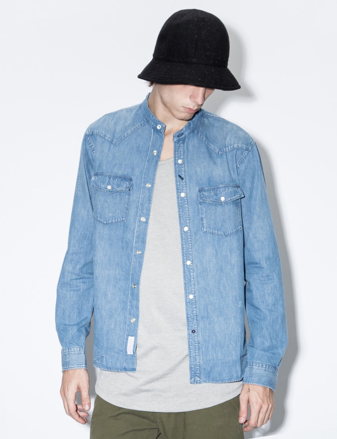 DELUXE - Indigo Steve Shirt | HBX - Globally Curated Fashion and ...