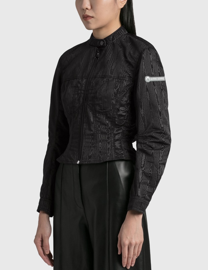 Marine Serre - Shaped Cropped Moire Jacket | HBX