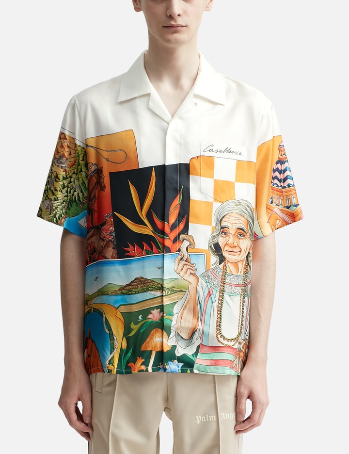 Casablanca - Unisex CUBAN COLLAR SHORT SLEEVE SHIRT | HBX - Globally ...