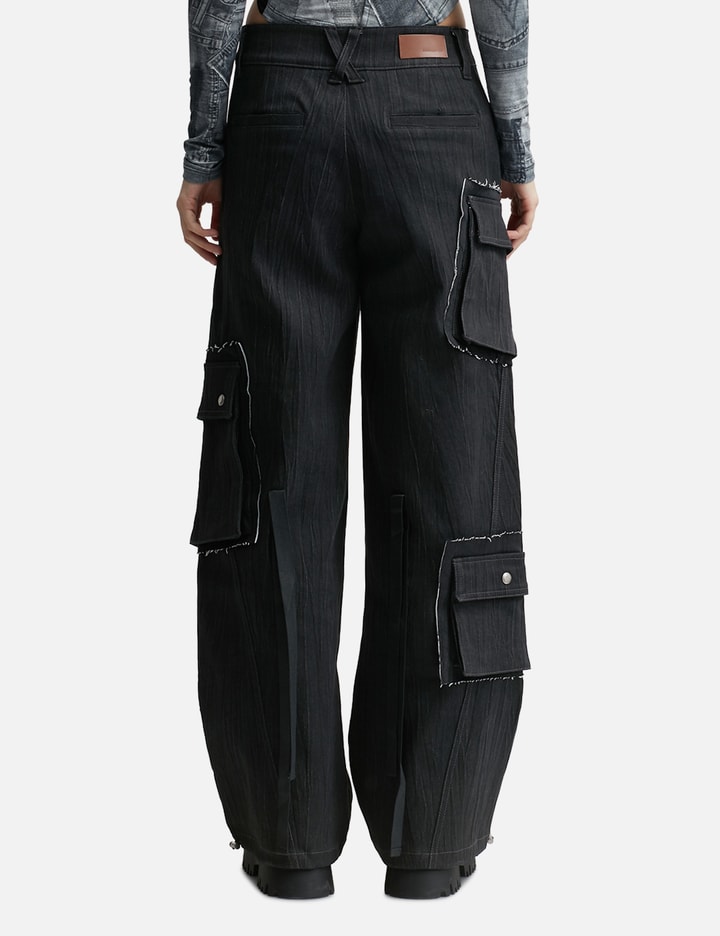 Andersson Bell - MULINA CRINKLE DENIM CARGO PANTS | HBX