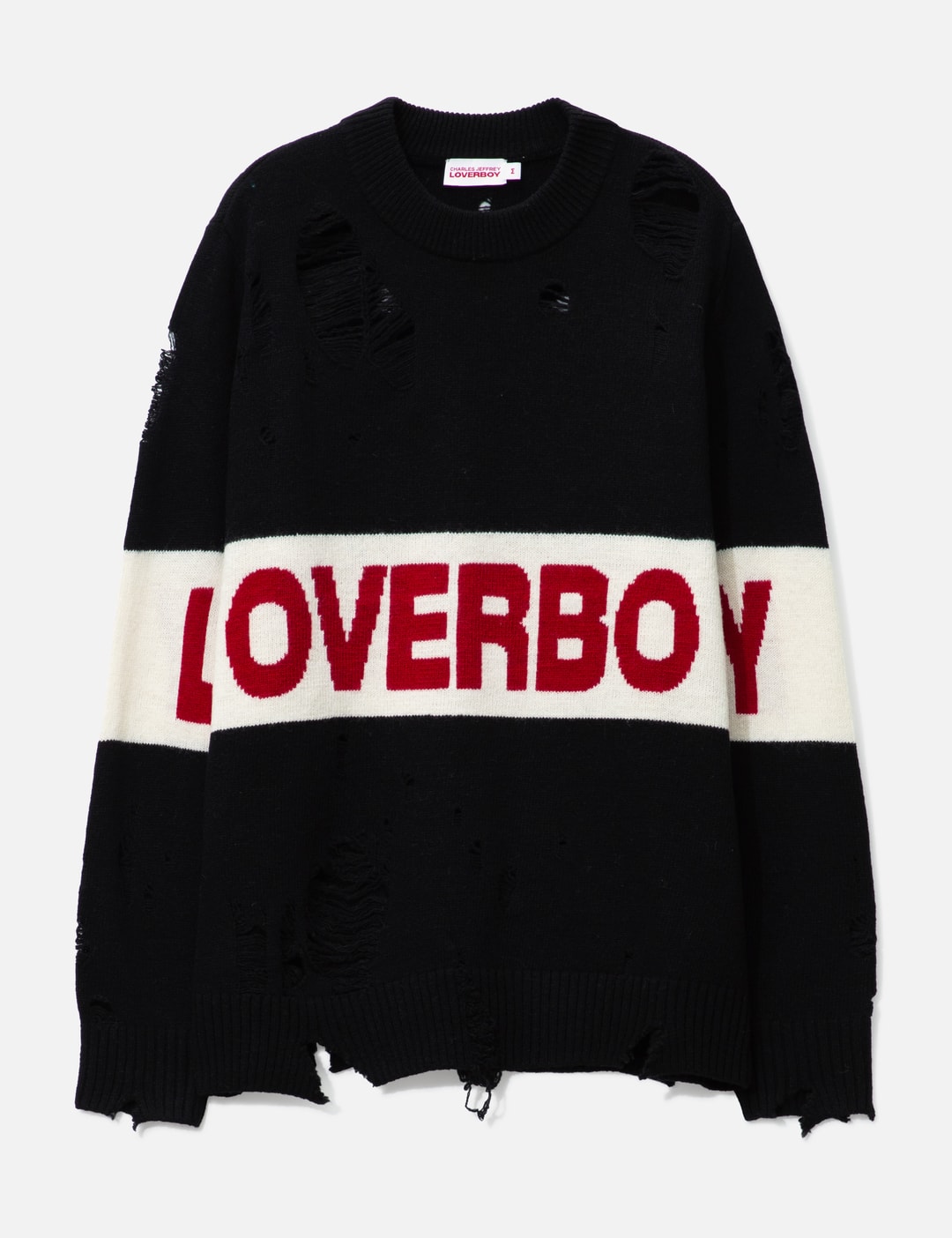 Charles Jeffrey Loverboy - Distressed Loverboy Logo Jumper | HBX - 하입 ...