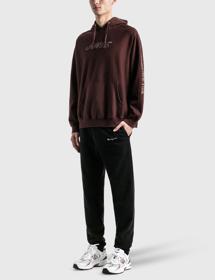 Awake NY - Classic Outline Logo Paneled Embroidered Hoodie | HBX ...