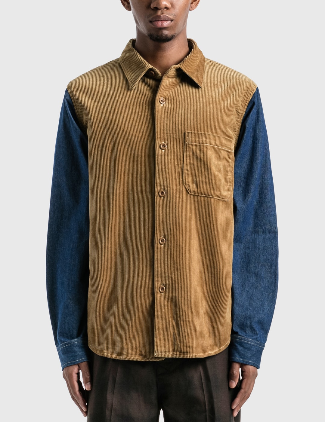 Stüssy - Corduroy Denim Mix Shirt | HBX - Globally Curated Fashion and ...