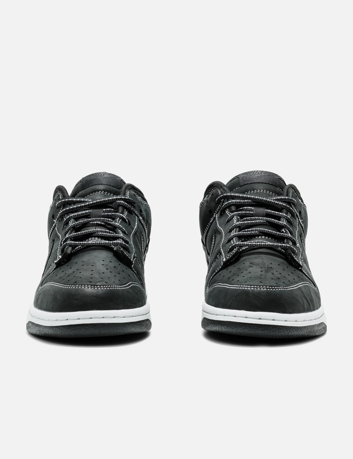 Nike Dunk Low - Premium leather low-top sneakers in Off-Noir & Summit ...