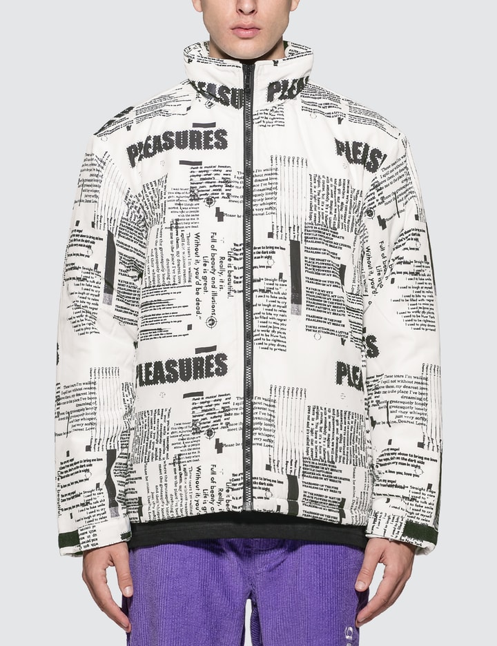 Pleasures - Poems Puffer Jacket | HBX - Globally Curated Fashion and ...