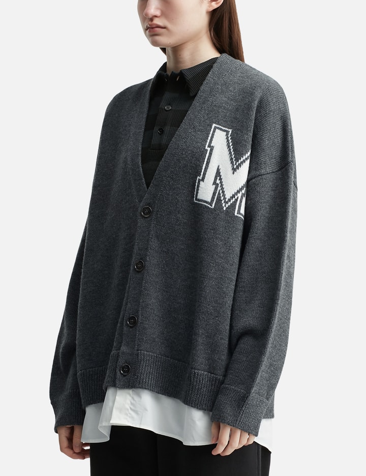 MM6 Maison Margiela Two-in-one Knit Cardigan - Double-layer V-neck in ...