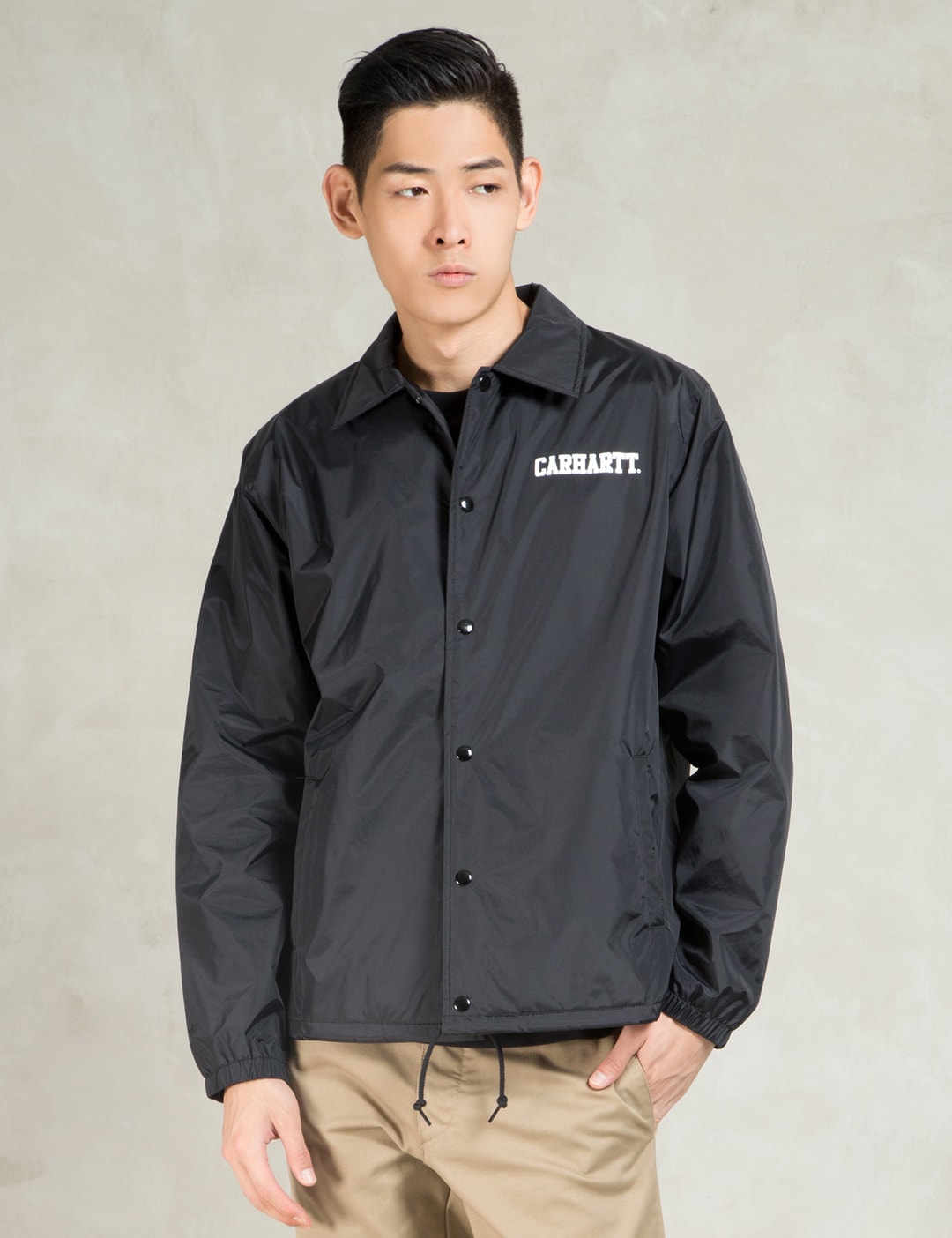 Carhartt Work In Progress - Black College Coach Jacket | HBX - Globally ...