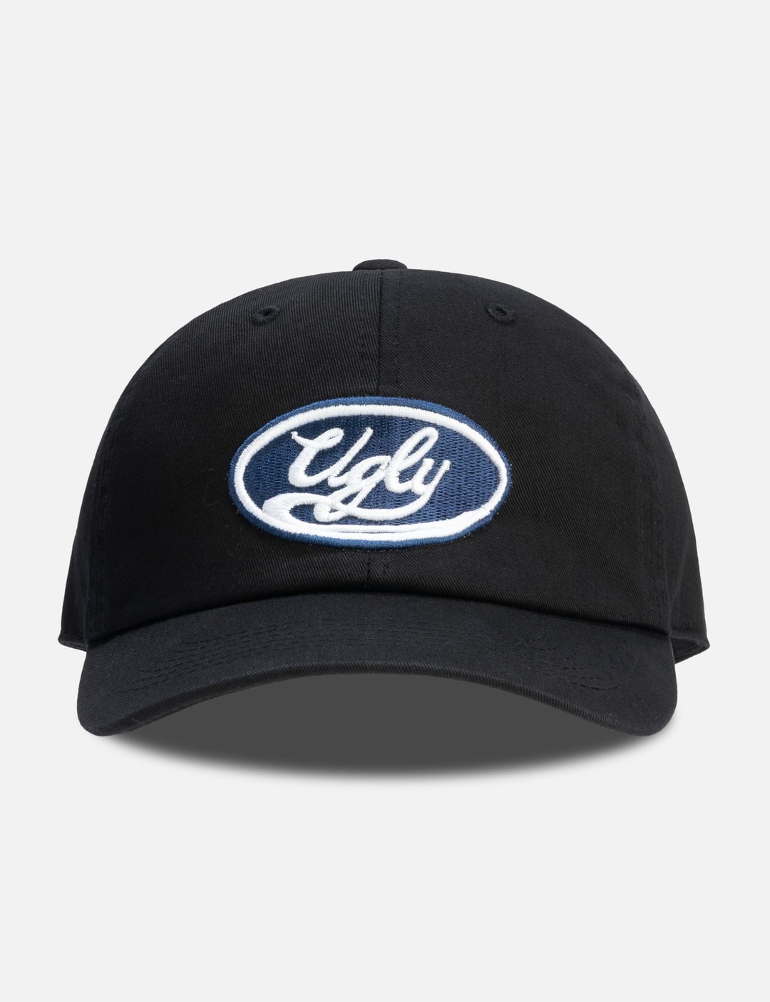 Basketcase Ugly Cap - Black 6-panel embroidered cotton cap with ...