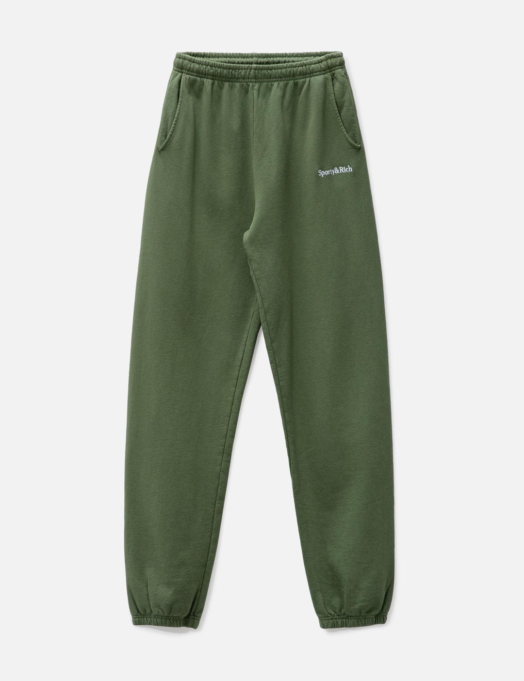 Sporty & Rich - Serif Logo Embroidered Sweatpants | HBX - Globally ...