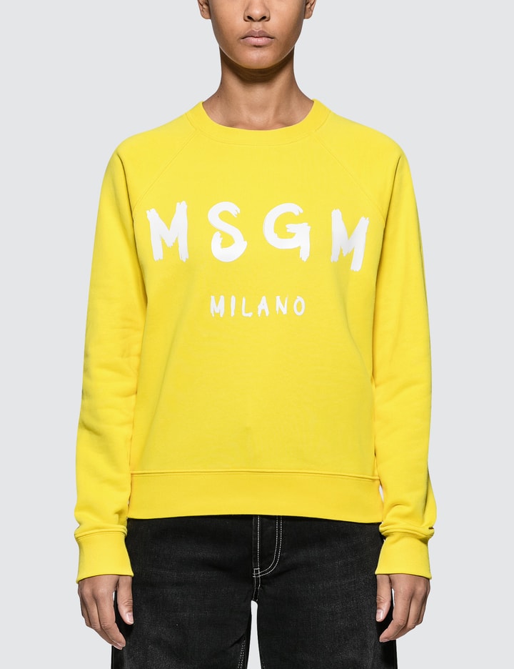 MSGM - Brush Strokes Msgm Logo Sweatshirt | HBX - Globally Curated Fashion and Lifestyle by ...