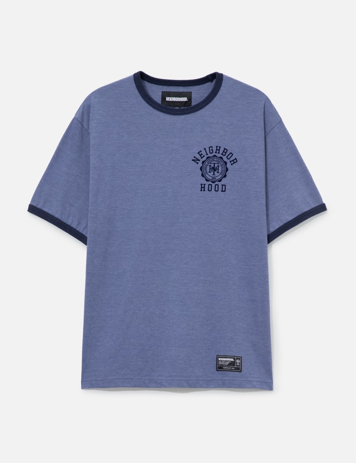 NEIGHBORHOOD Heather Fabric Tee SS - 单次水洗混纺短袖T恤，胸前植绒印花，打造低调街头风格。 | HBX
