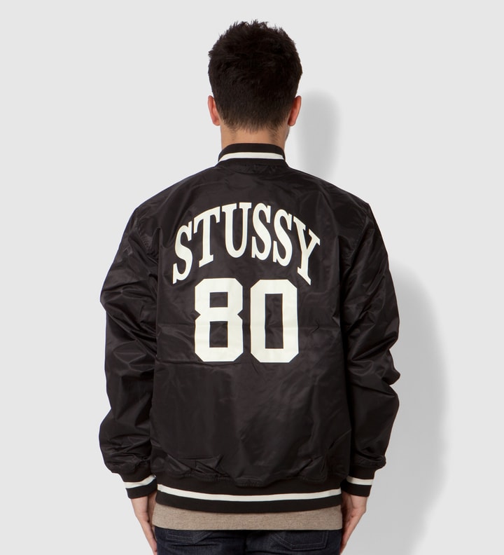 Stüssy - Black Varsity Coach Jacket | HBX - HYPEBEAST 為您搜羅全球潮流時尚品牌