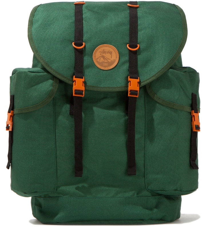 Stüssy - Green Double Strap Backpack | HBX - Globally Curated Fashion ...