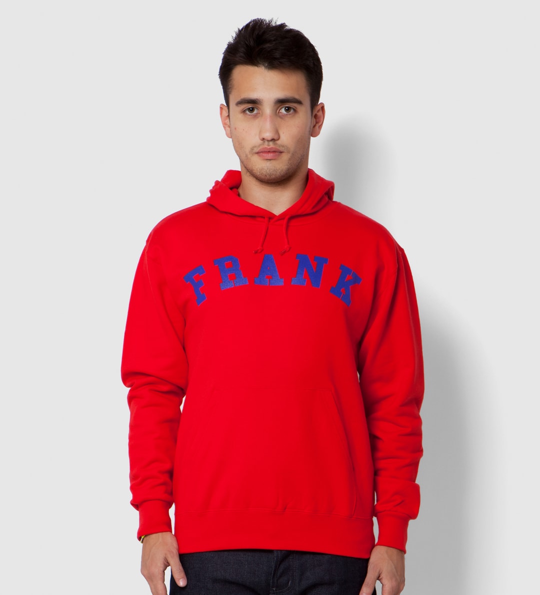 Frank - Red Frank Arch Logo Hoodie | HBX - Globally Curated Fashion and ...