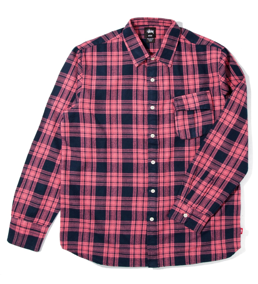 Stüssy - Red Color Flannel Shirt | HBX