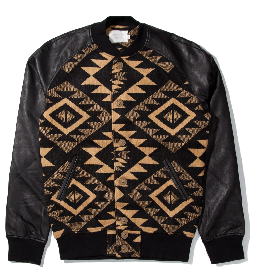 Shades of Grey by Micah Cohen - Black Navajo Baseball Jacket | HBX ...