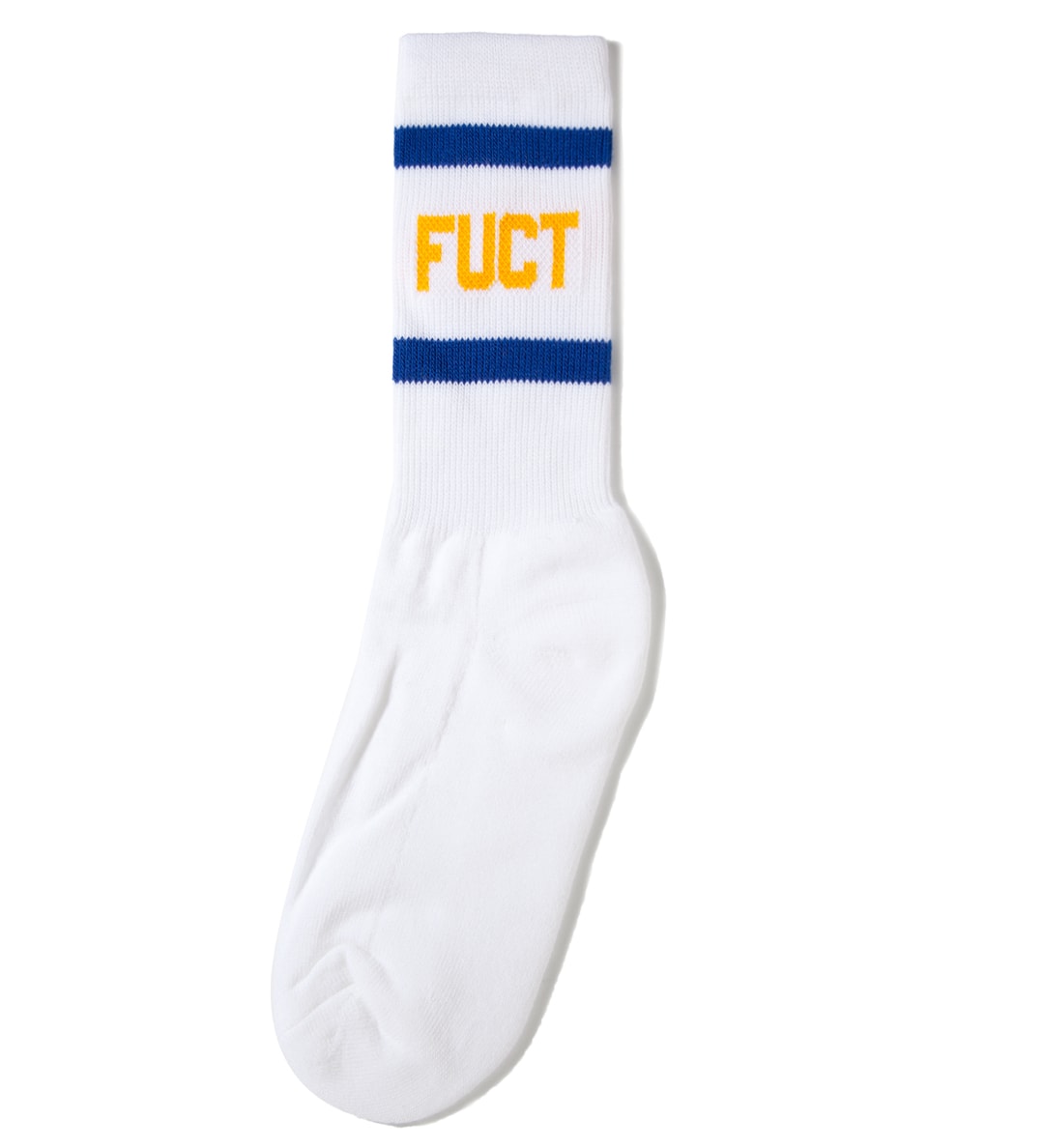 FUCT - White/Blue Varsity Sock | HBX - Globally Curated Fashion and ...