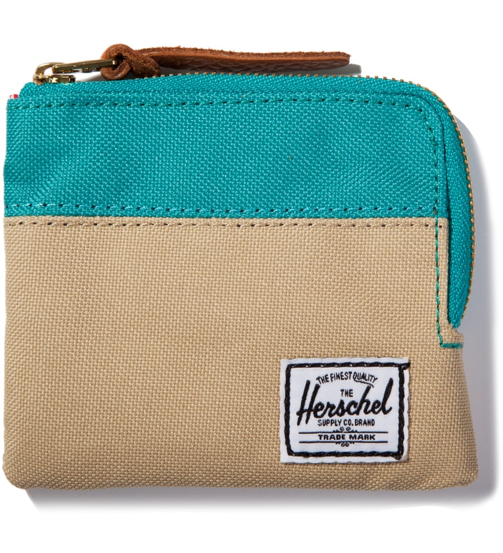 Herschel Supply Co. - Khaki/Teal Johnny Wallet | HBX - Globally Curated ...