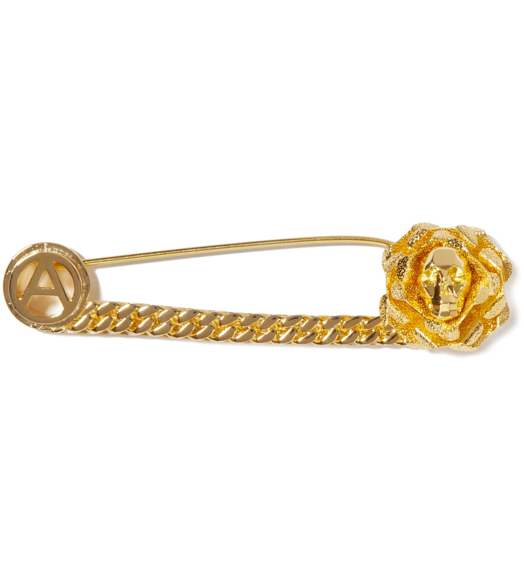 AMBUSH® - Gold Skull Safety Pin | HBX - HYPEBEAST 為您搜羅全球潮流時尚品牌