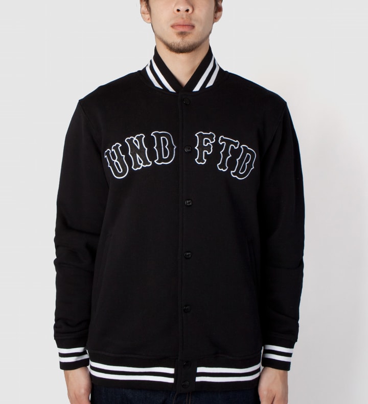 Undefeated - Black UNDFTD Fleece Varsity | HBX - Globally Curated ...