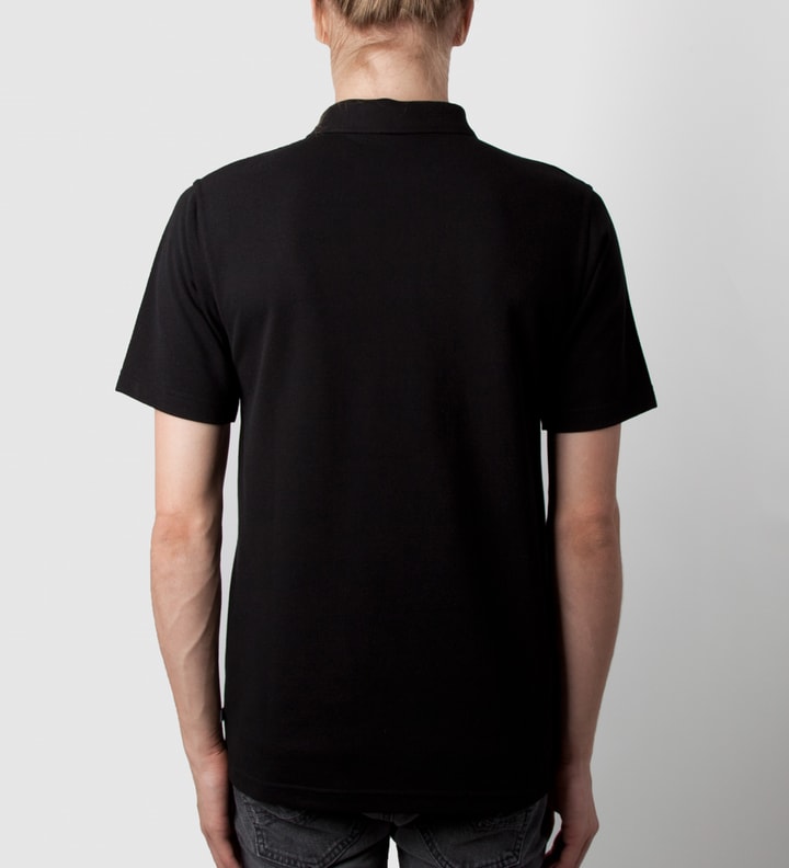 Parra - Black Embroidered Patch Logo Chopped Head Polo Shirt | HBX