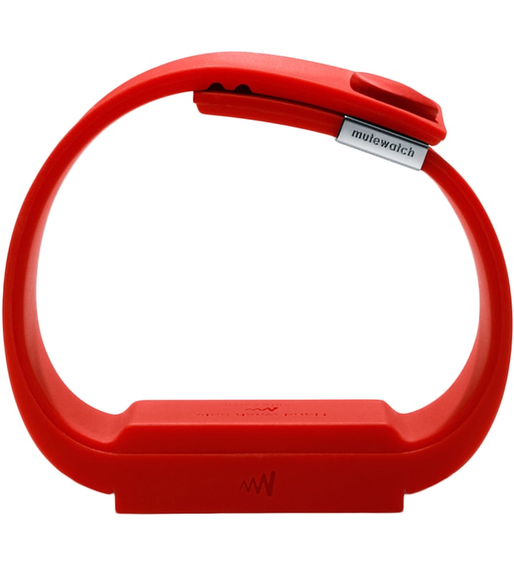 Mutewatch - Poppy Red Rubber TPU Watch With Opto Electronic Display ...