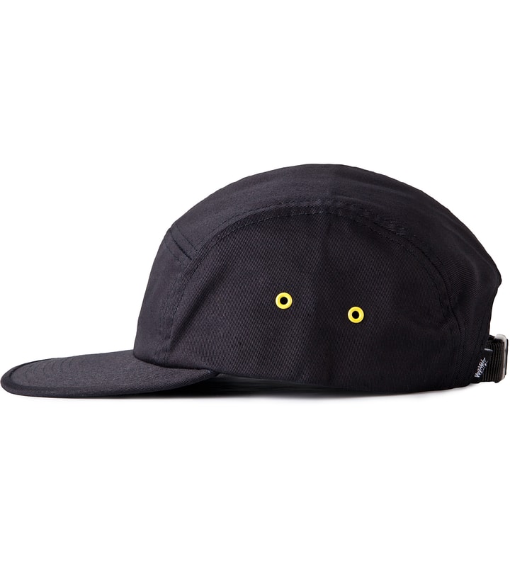 Stüssy - Black Hit Logo Camp Cap | HBX - Globally Curated Fashion and ...