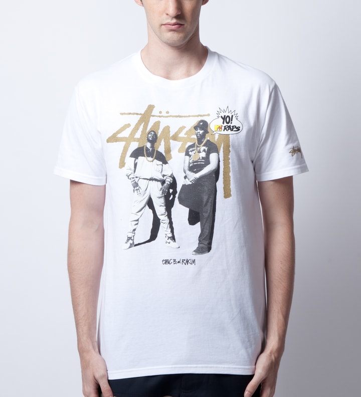 Stüssy - White Stussy x YO MTV RAPS! Eric B & Rakim T-Shirt | HBX - ハイプ ...