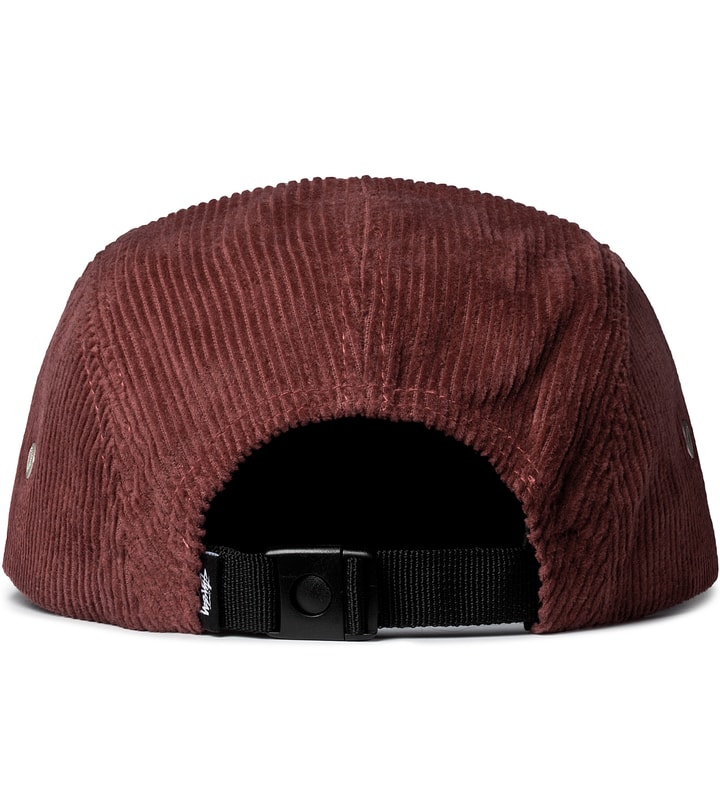 Stüssy - Burgundy Suede Brim Cord Camp Cap | HBX - Globally Curated ...