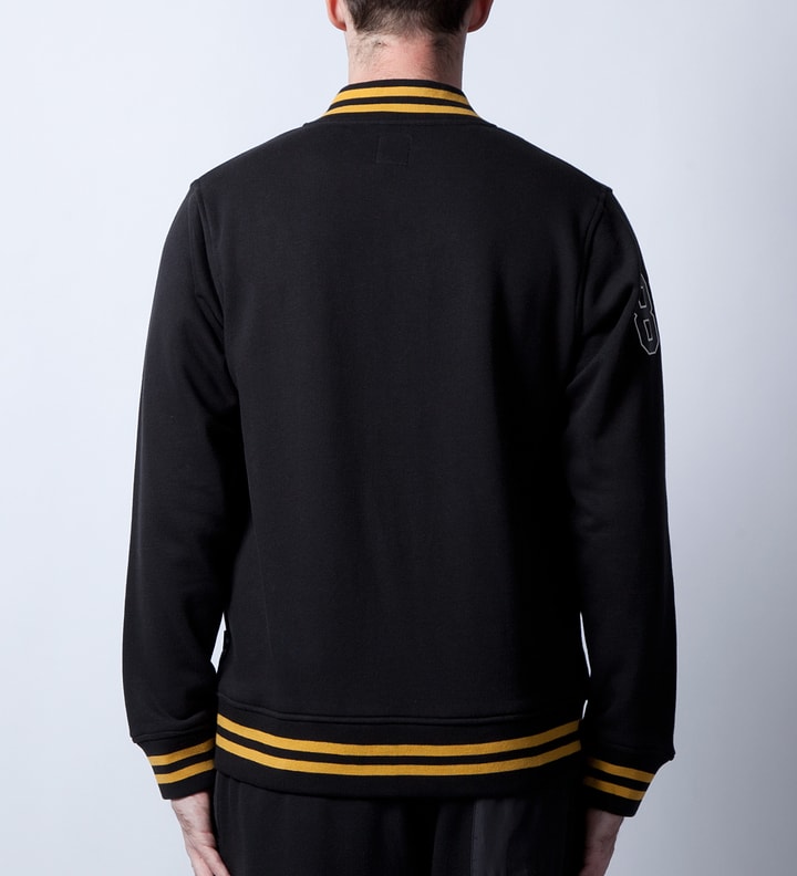 Stüssy - Black 8 Ball Varsity Jacket | HBX - Globally Curated Fashion ...