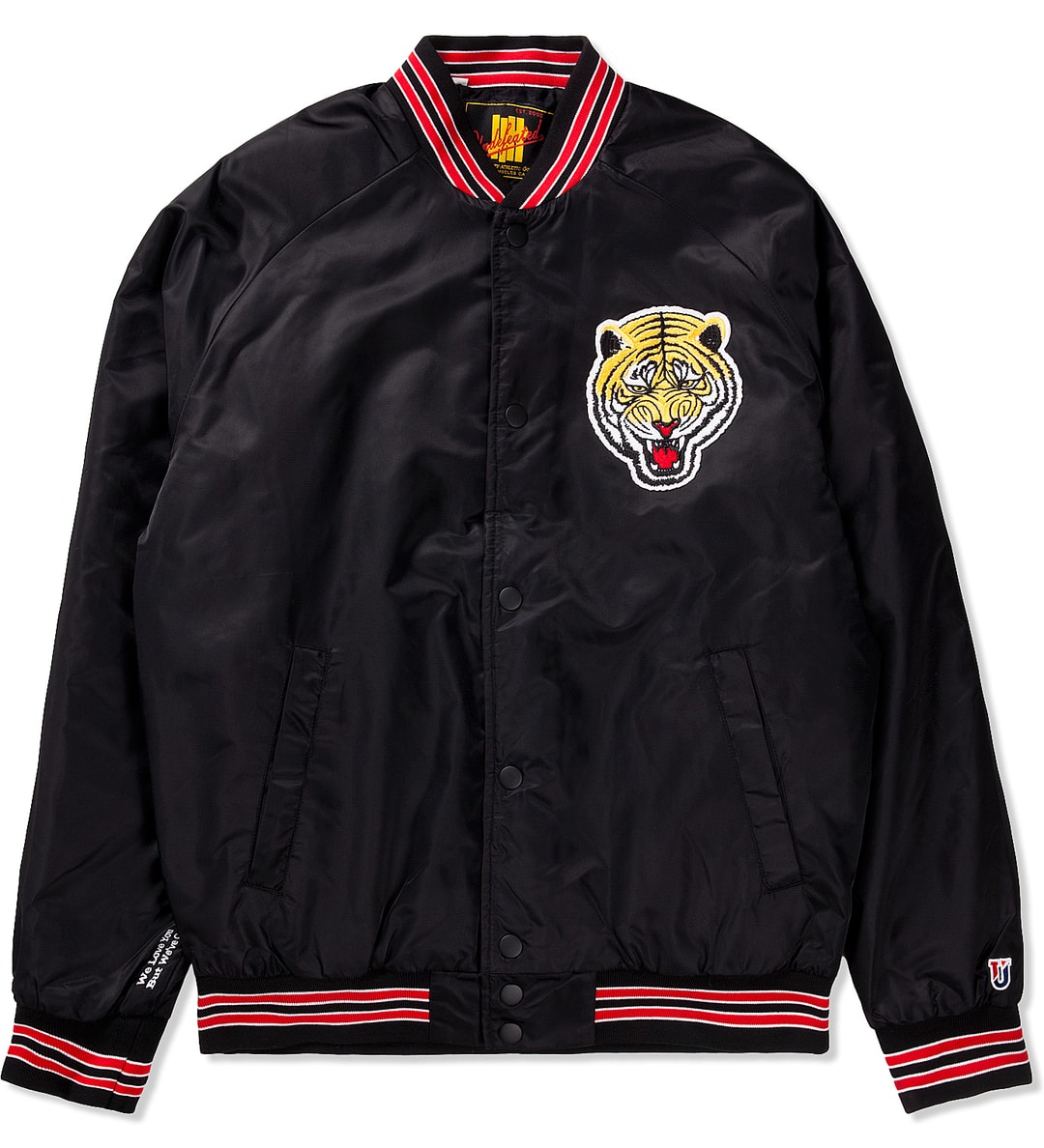 Undefeated - Black Tiger Satin Snap Jacket | HBX - Globally Curated ...