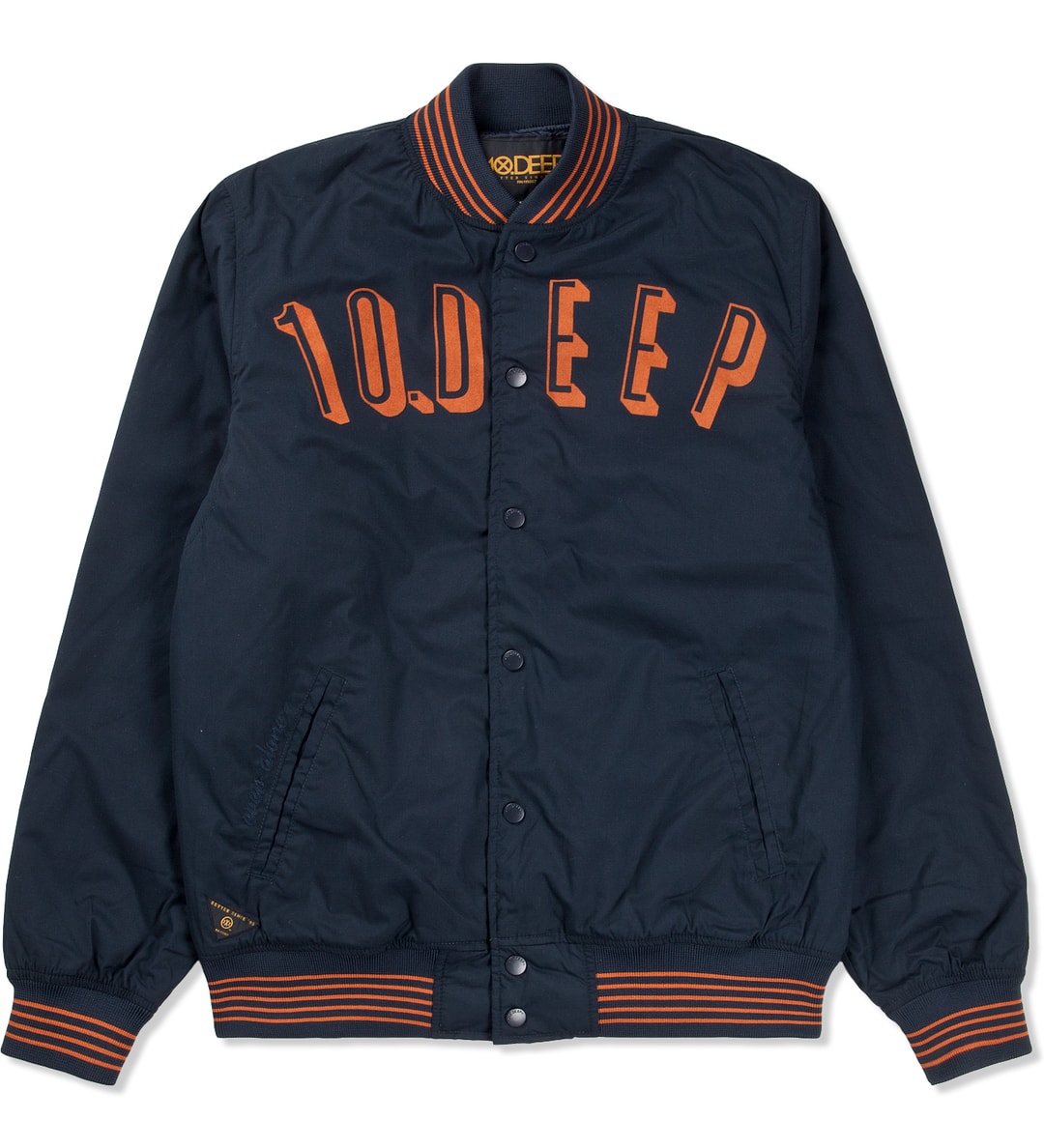 10.Deep - Navy 3D Varsity Jacket | HBX