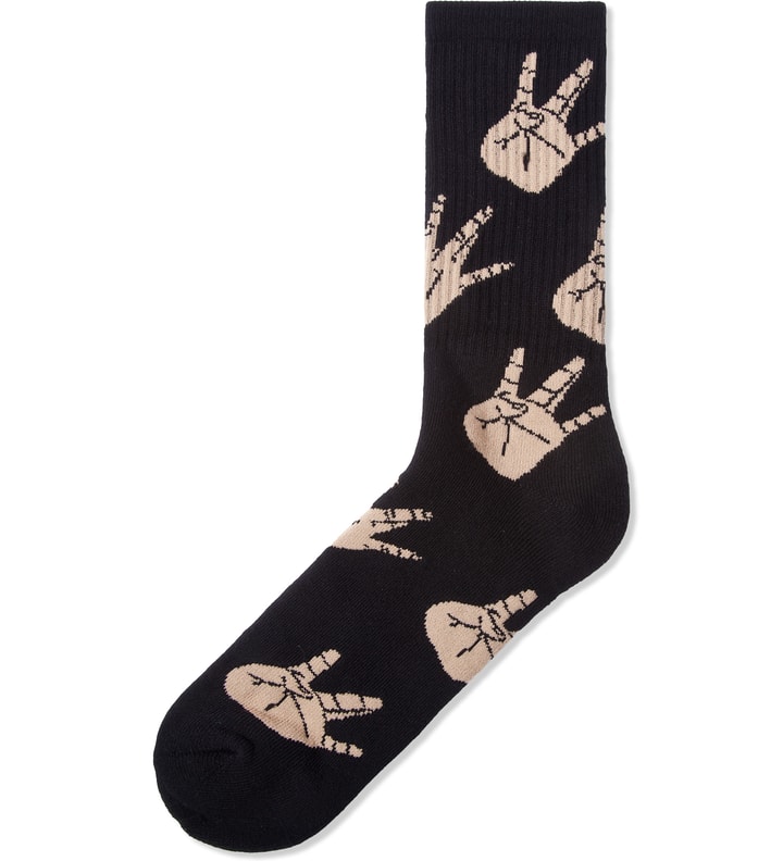 40s & Shorties - Black Westside Socks | HBX - Globally Curated Fashion ...