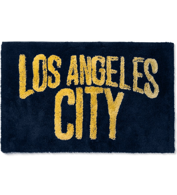 SECOND LAB - Navy x Yellow LAC RUG | HBX - Globally Curated Fashion and ...