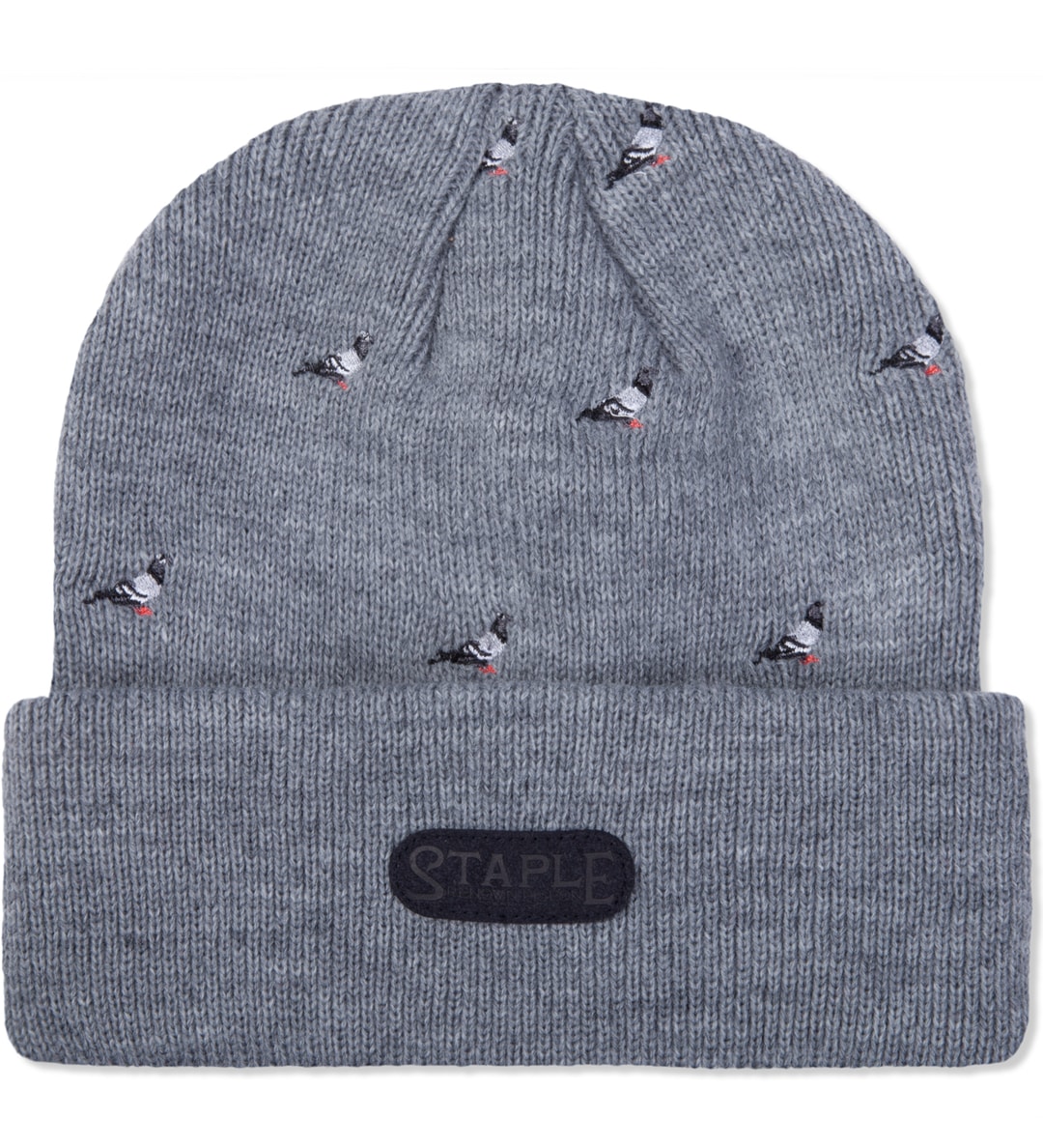 Staple - Heather Grey All Over Pigeon Beanie | HBX - Globally Curated ...
