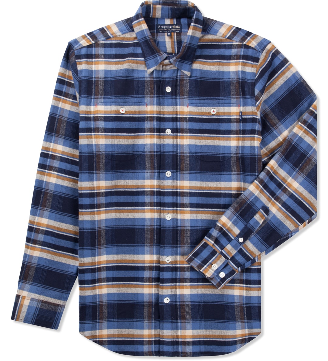 Acapulco Gold - Navy Plaid Logger Flannel Shirt | HBX - Globally ...