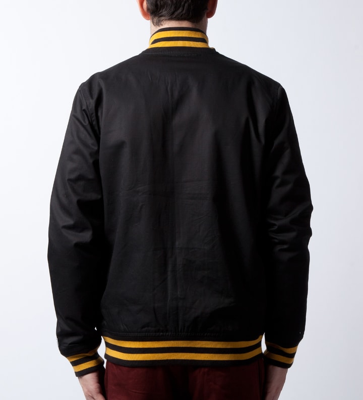 Undefeated - Black Twill Varsity Jacket | HBX - Globally Curated ...