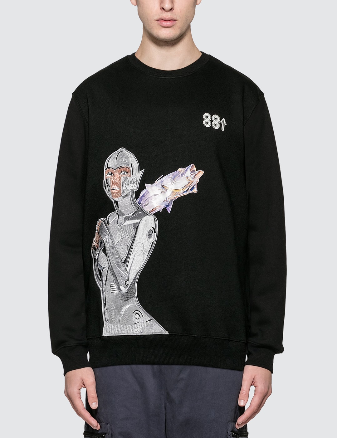 88Rising - 88rising x Sorayama Robot Embroidered AR Sweatshirt | HBX ...