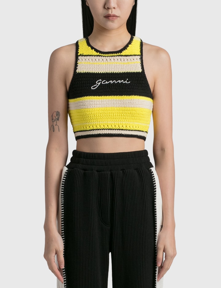 Ganni - Crochet Racerback Bikini Top | HBX