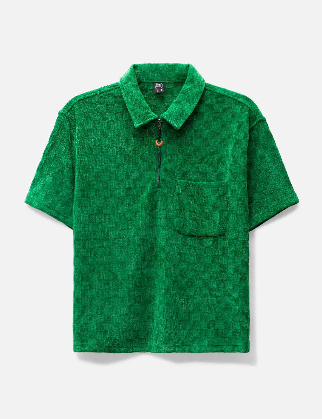 Brain Dead - CHENILLE CHECK HALF ZIP SHIRT | HBX