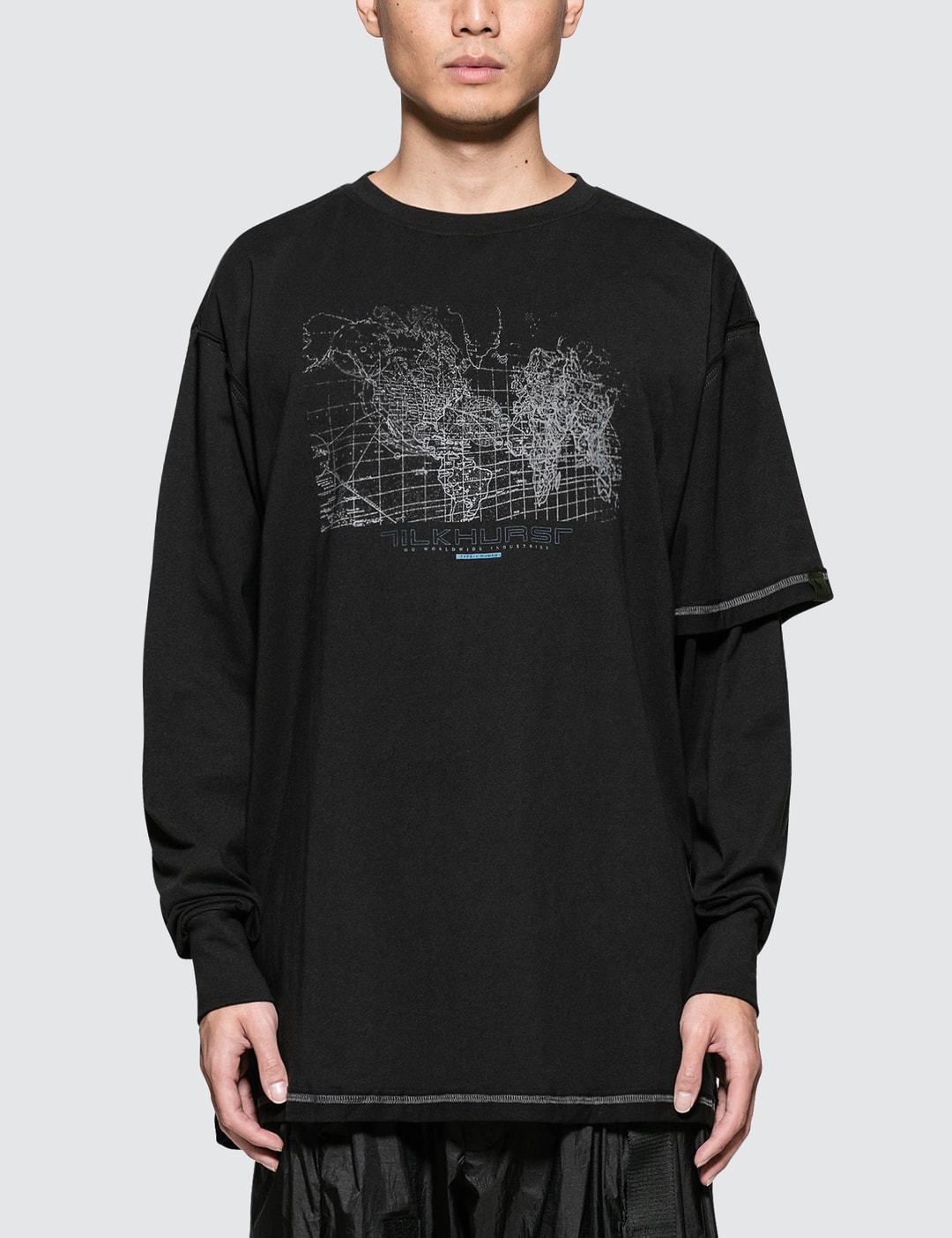 Guerrilla-group - Asymmetrical Layered Sleeves T-shirt | HBX - Globally ...