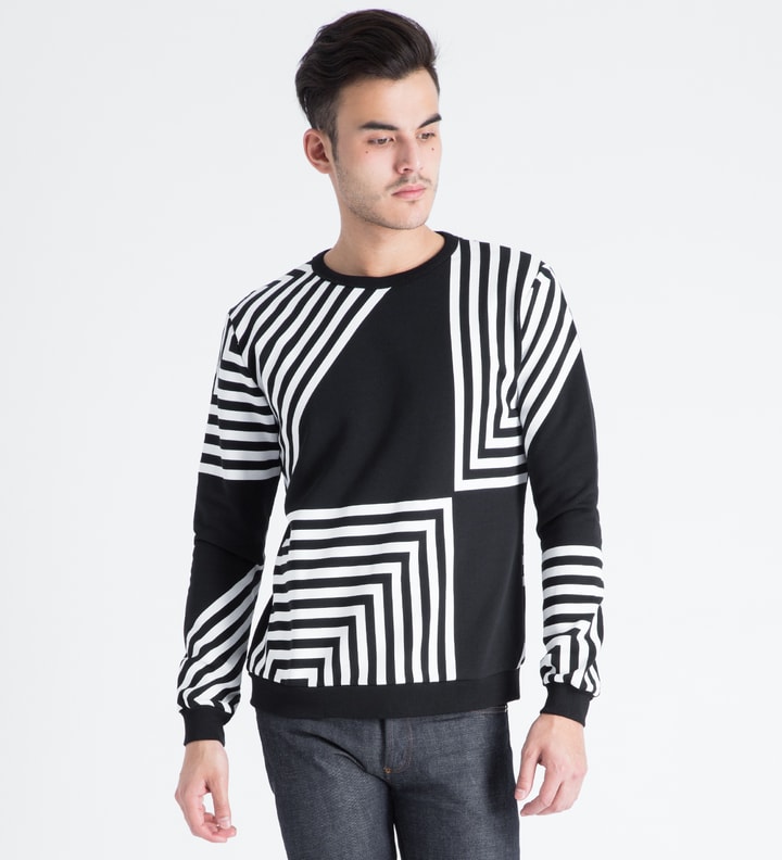 AMH - Black/White Zig Zag Sweater | HBX - Globally Curated Fashion and ...