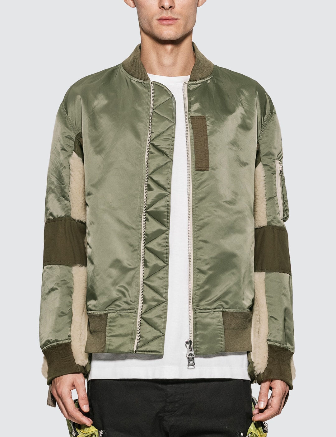 Sacai - Nylon Twill Shearing Blouson Jacket | HBX
