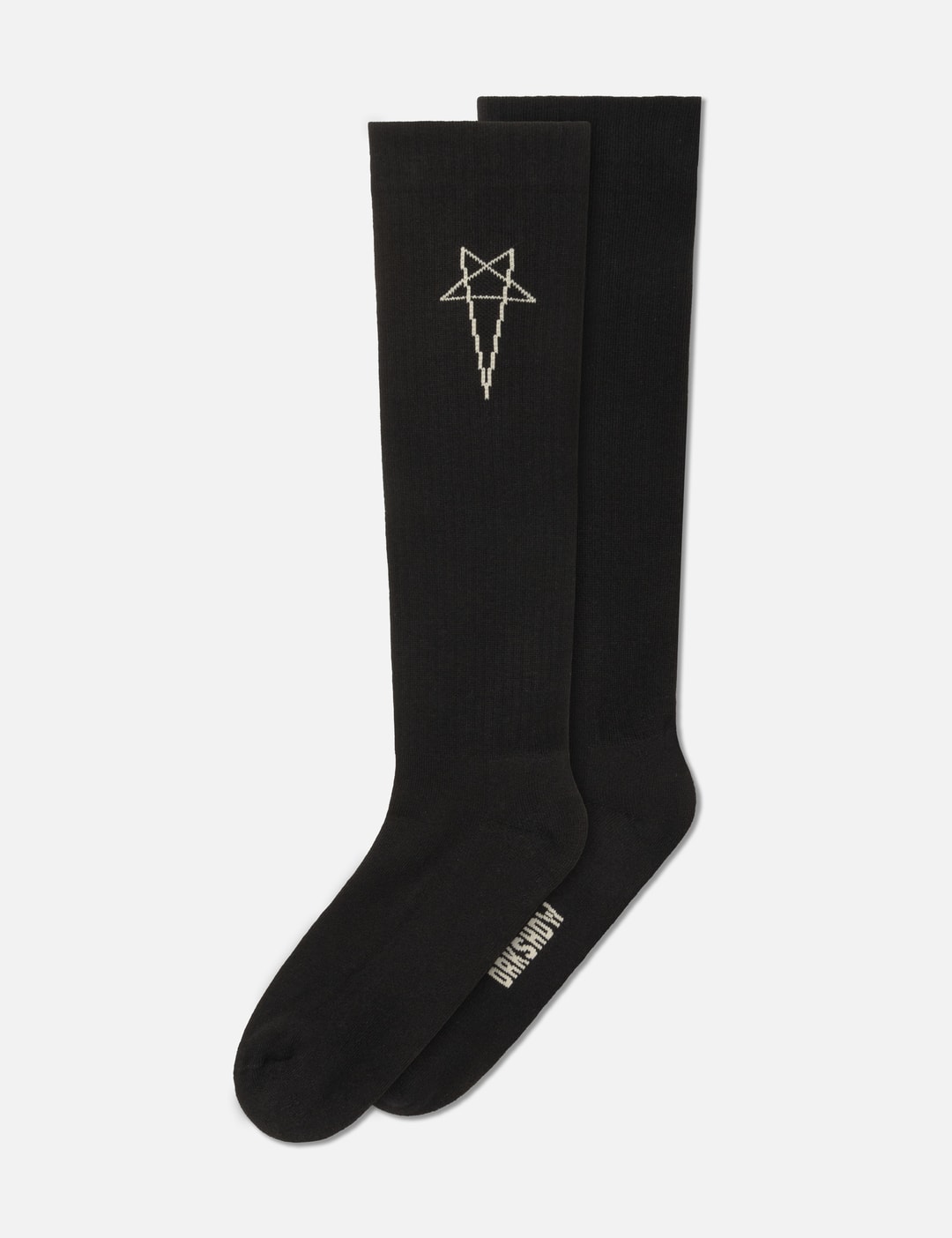 Rick Owens Drkshdw Pentagram Knee High Socks - Italian cotton knee ...